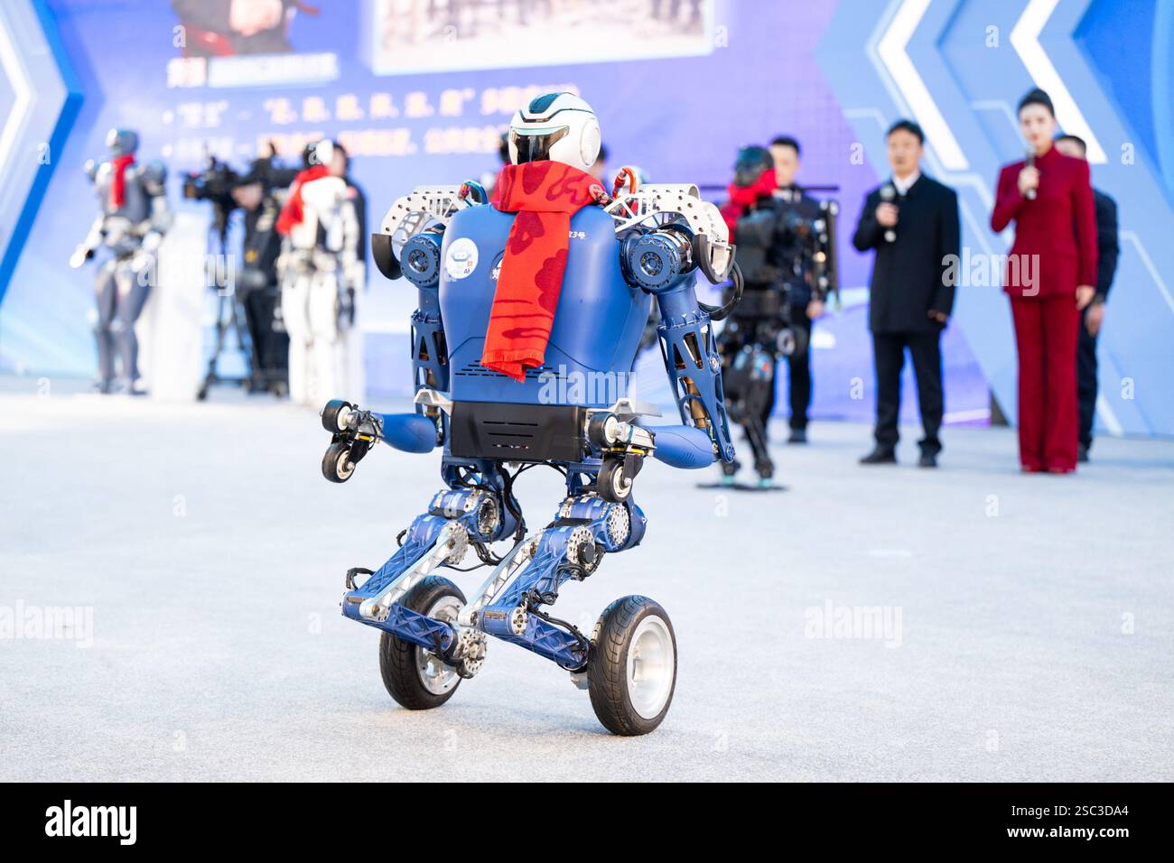 Wuhan, China's Hubei Province. 5th Feb, 2025. A humanoid robot is on ...