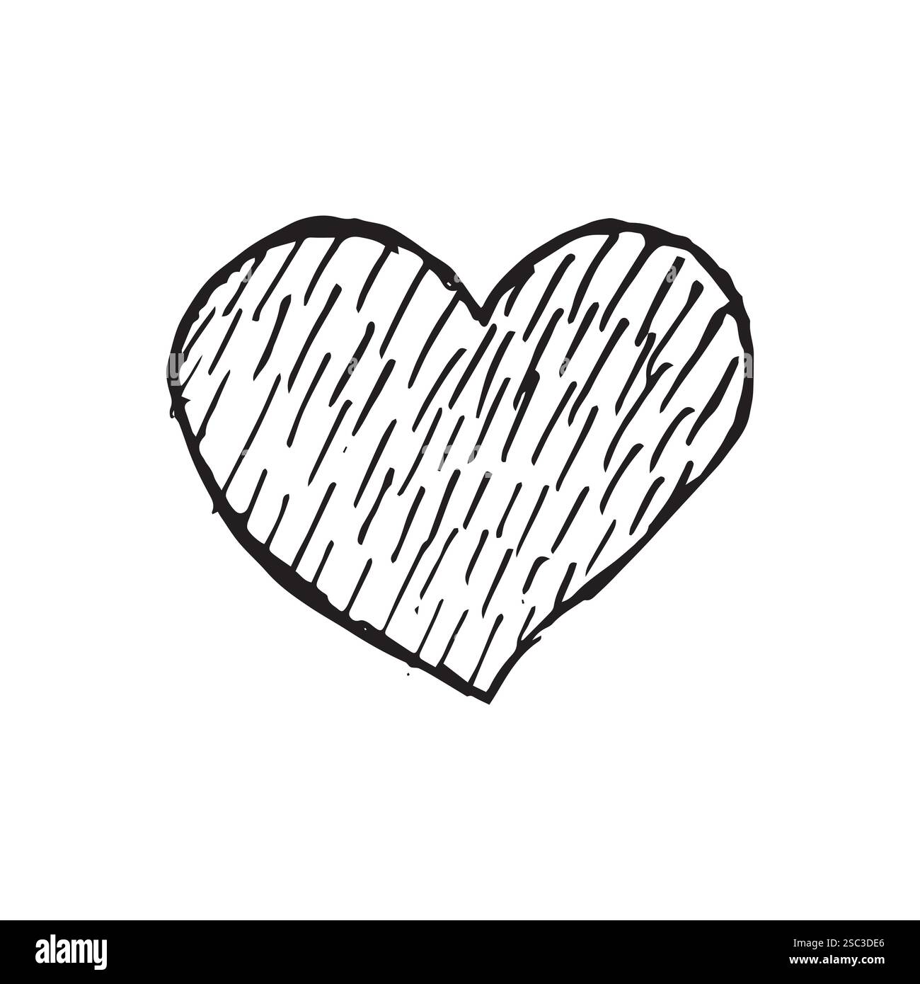 Sketch Scribble Heart. Hand drawn Pencil Scribble Hearts. Vector ...