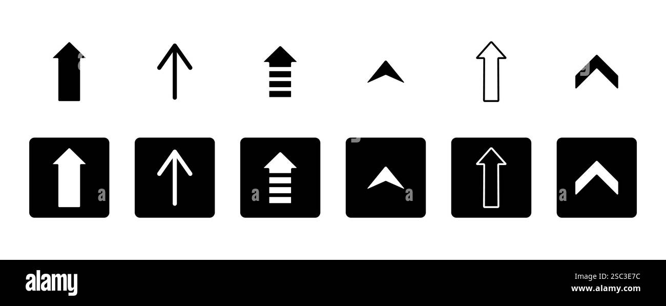 Arrow Icons Set Ui And Ux Design Elements For Website Navigation And Directions Pack Of