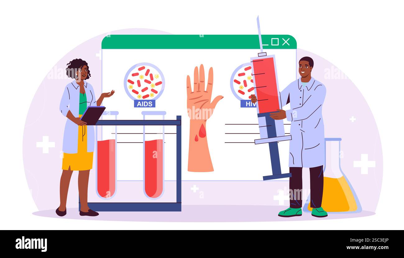 Team of endocrinologists. Man and woman in medical uniform are studying ...