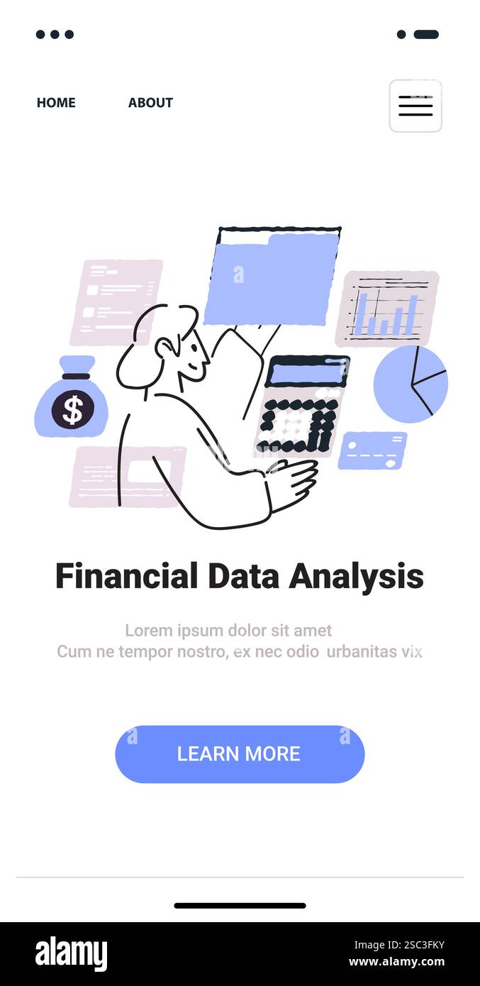 Financial data analysis concept person using calculator charts graphs ...