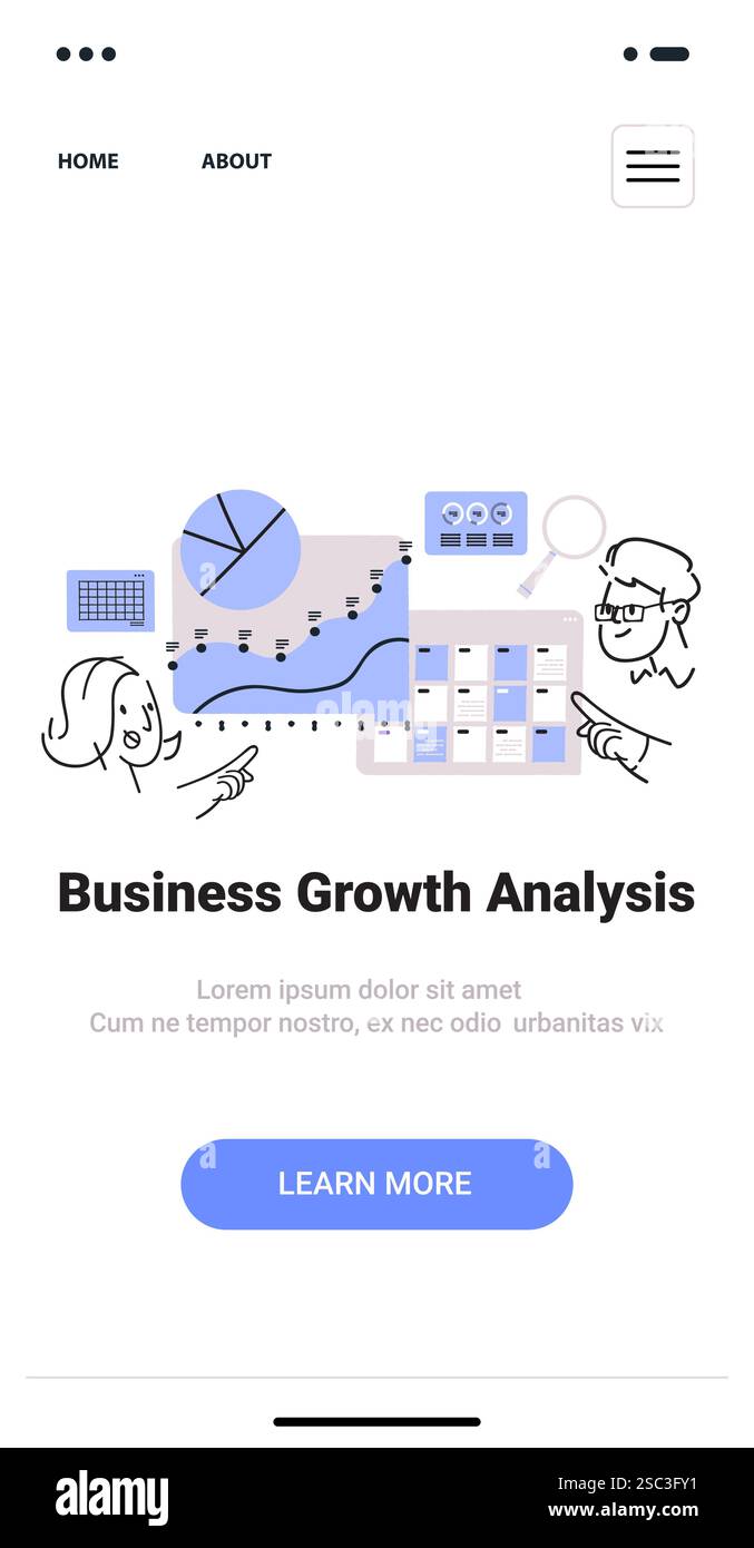 Business growth analysis concept with charts people discussing data ...