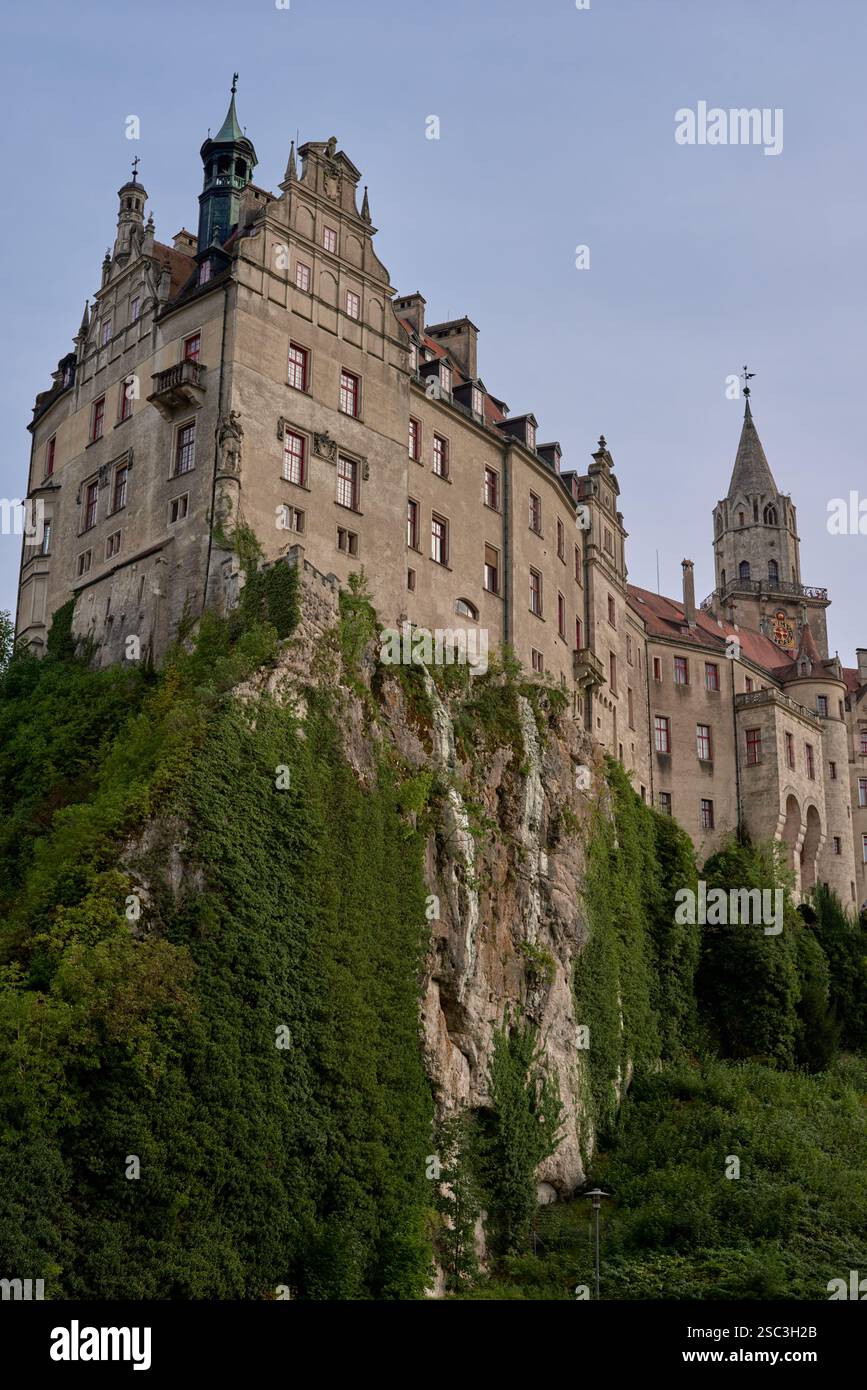 Majestic Sigmaringen Castle Perched on Rugged Cliff Above Tranquil ...