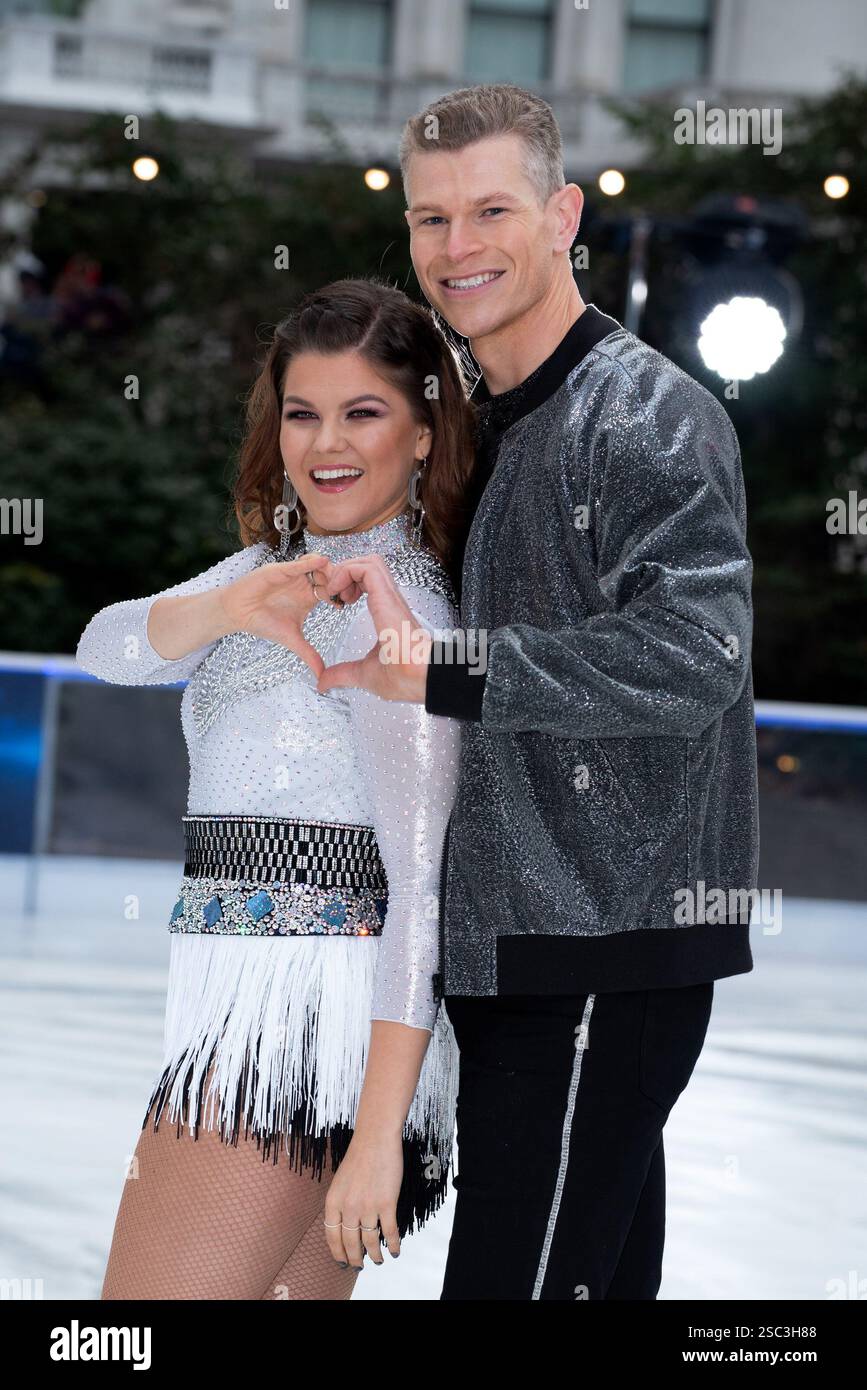 Hamish Gaman and Saara Aalto attends the Dancing On Ice Photocall at ...