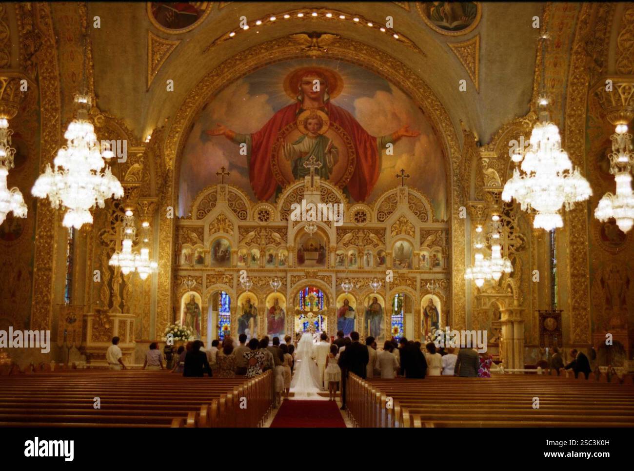 Los Angeles, CA, USA, approx. 1992. Interior of the Saint Sophia Greek ...