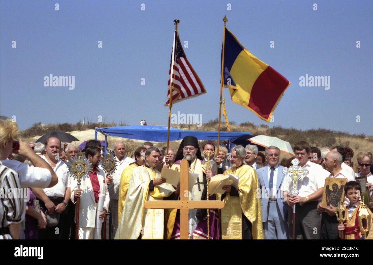 Los Angeles, CA, USA, approx. 1996. Christian Orthodox clergy, with ...