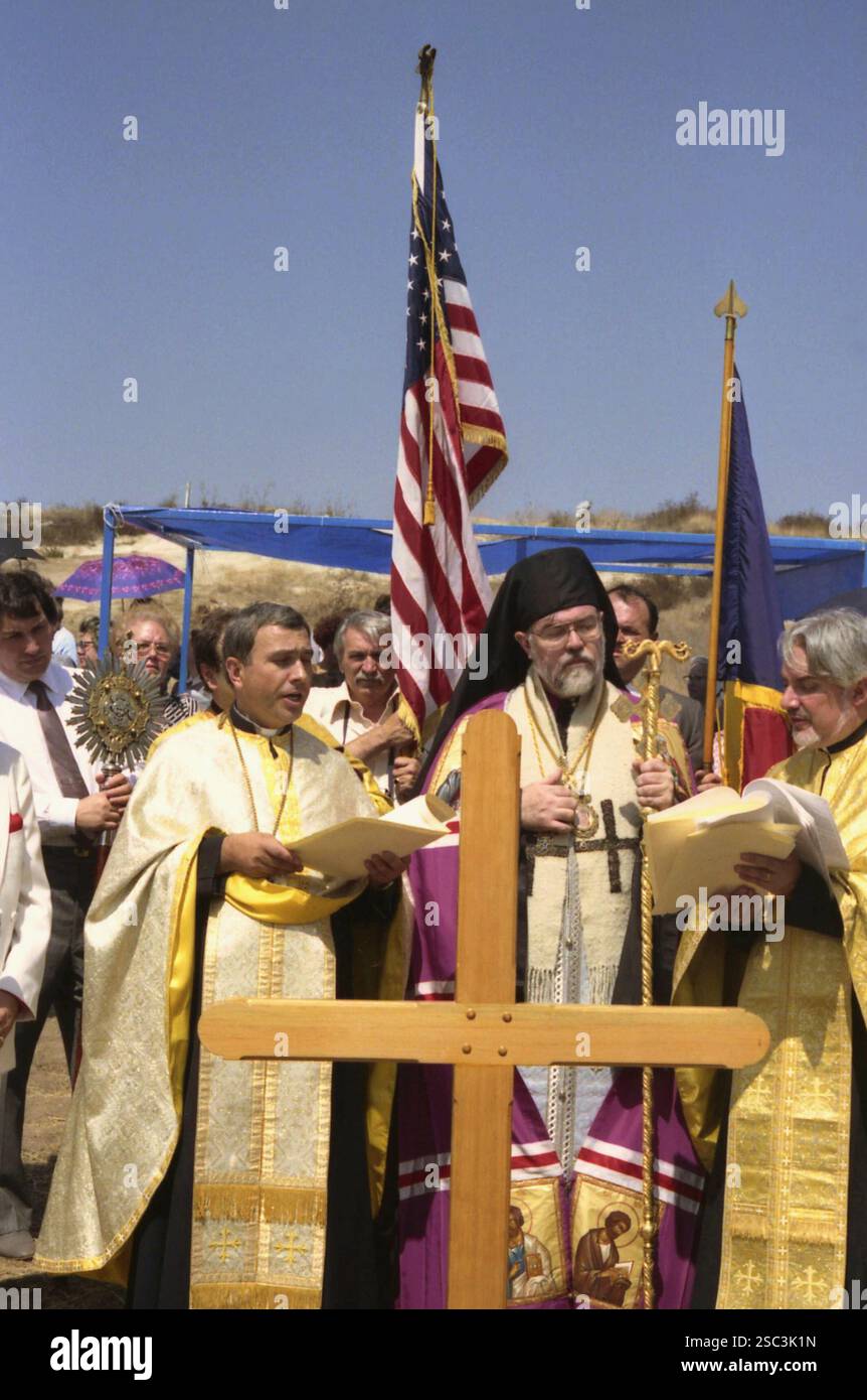 Los Angeles, CA, USA, approx. 1996. Christian Orthodox clergy, with ...