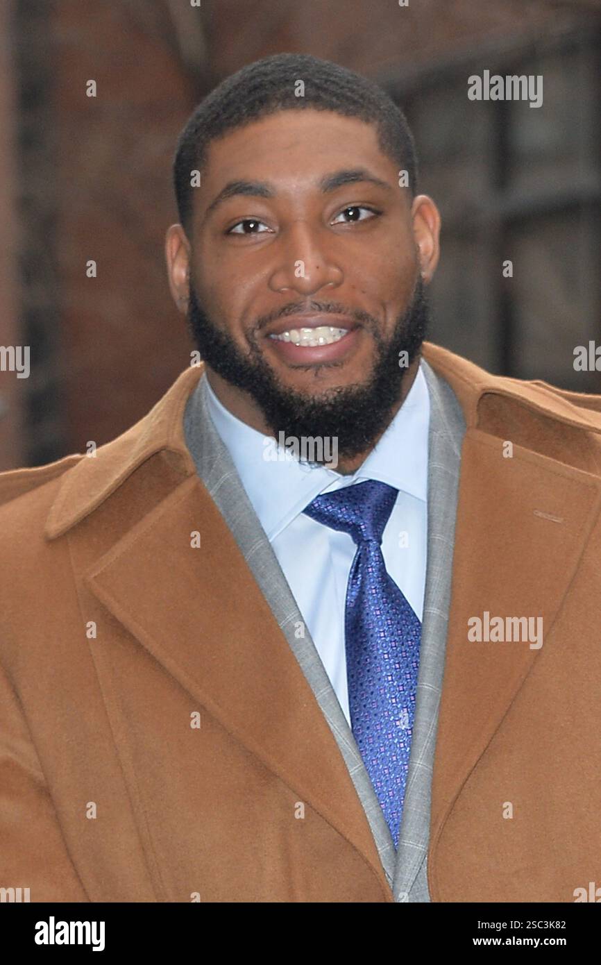 Devon Still made an appearance on Build Series on January 8, 2019 in New York City Stock Photo ...