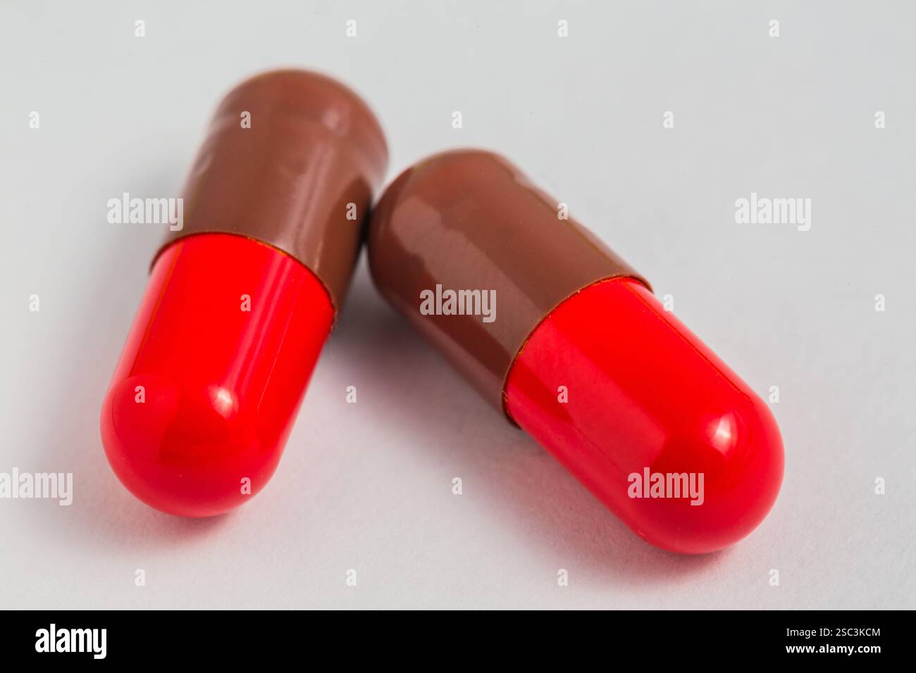 the color pill or just salmon oil capsules Stock Photo - Alamy