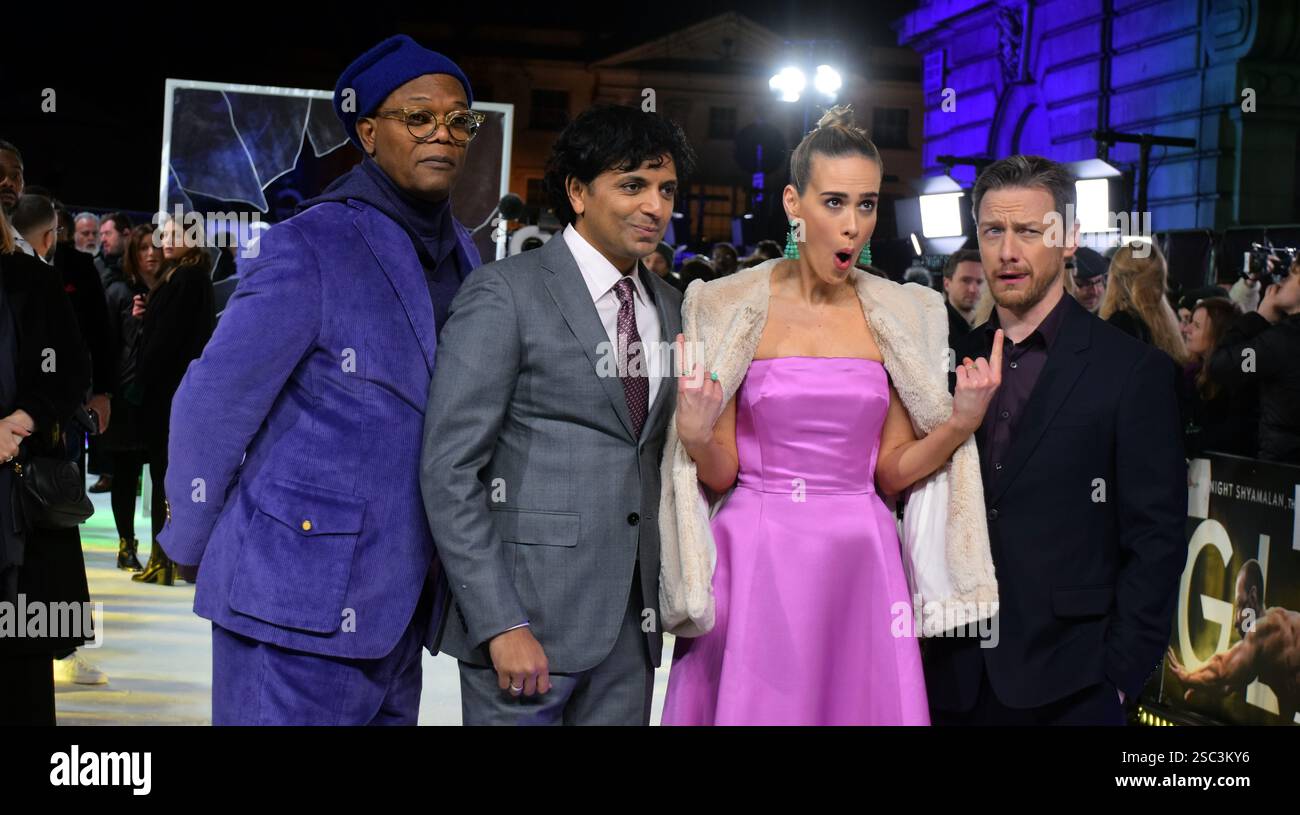 samuel l jackson.m night shyamalan.sarah paulson.james mcavoy at the ...