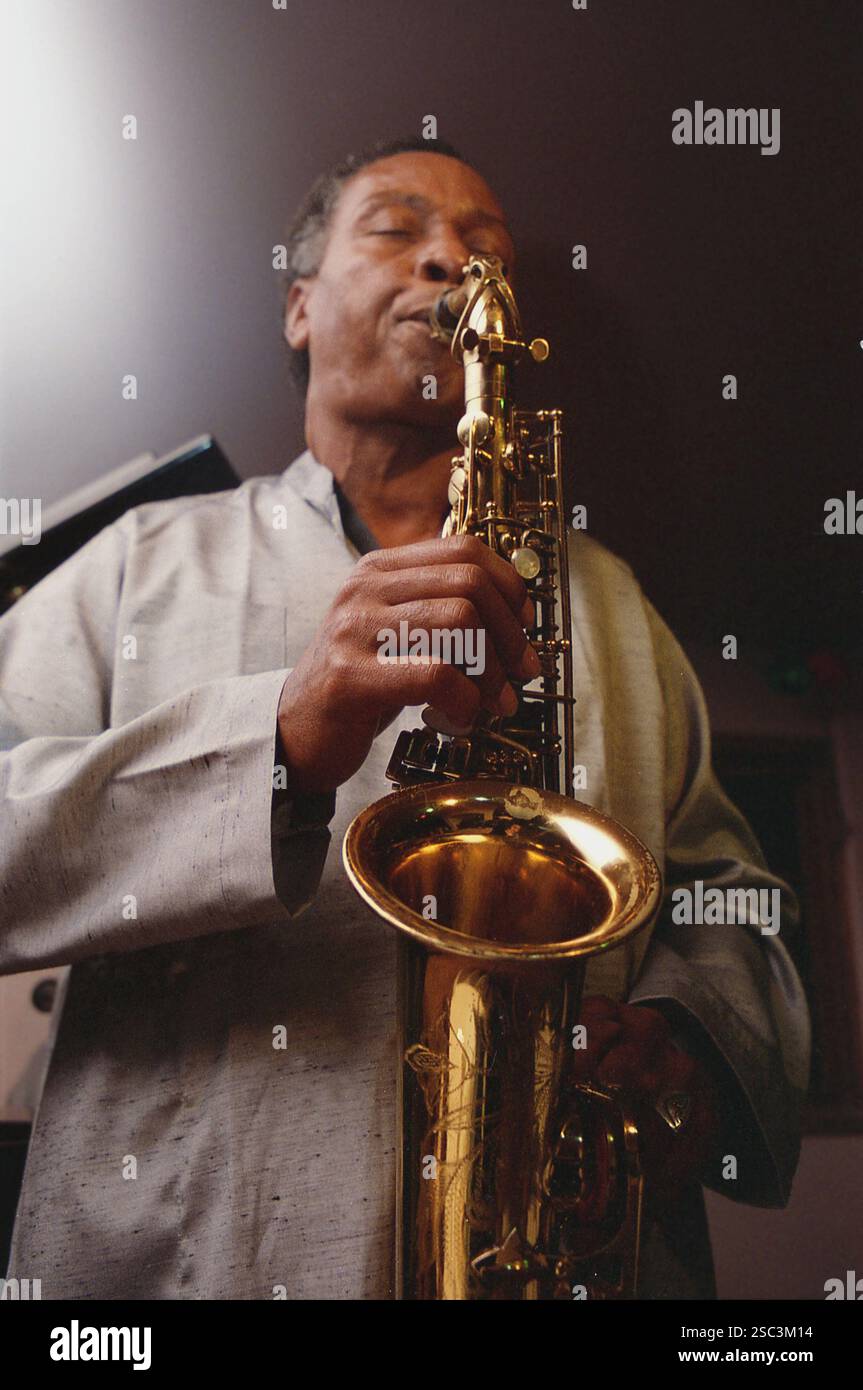 Los Angeles, CA. U.S.A., approx. 1990. Buddy Collette playing the ...