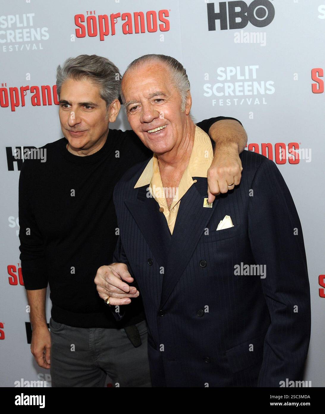Michael Imperiol and Tony Sirico arriving at the 'The Sopranos' 20th Anniversary Panel ...