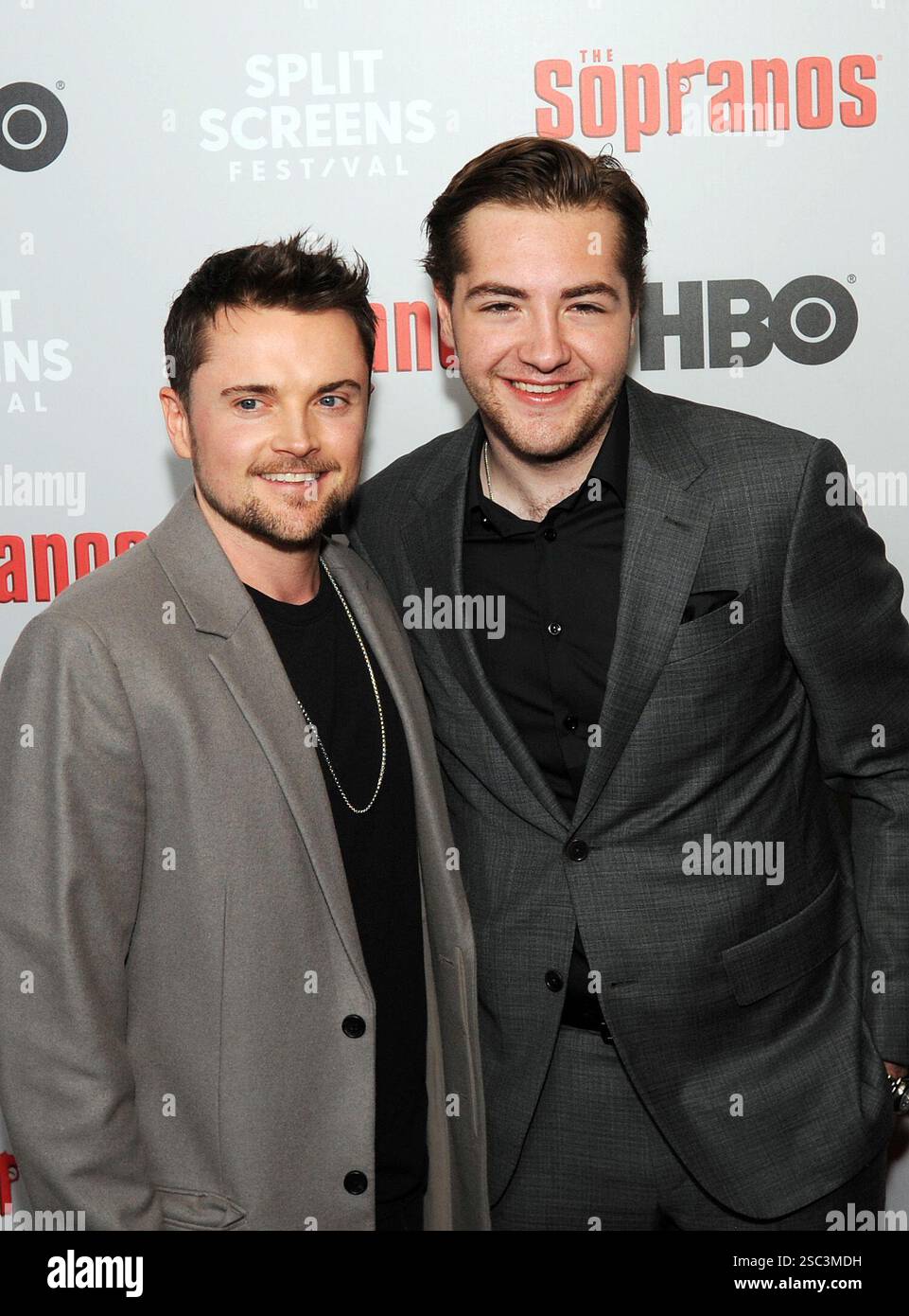 (L-R) Robert Iler and Michael Gandolfini arriving at the 'The Sopranos' 20th Anniversary Panel ...