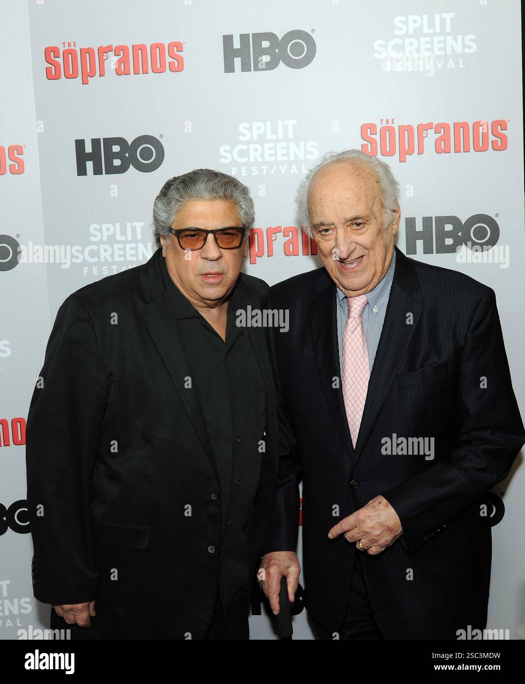 Jerry Adler (R) and Vincent Pastore arriving at the 'The Sopranos' 20th Anniversary Panel ...