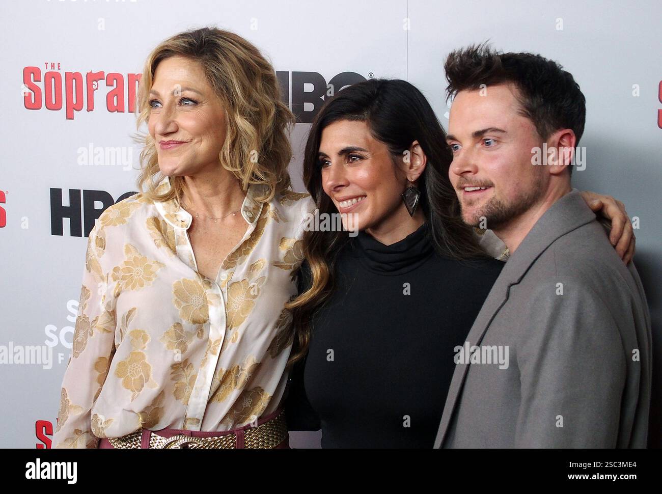 (L-R) Edie Falco, Jamie-Lynn Sigler and Robert Iler arriving at the 'The Sopranos' 20th ...