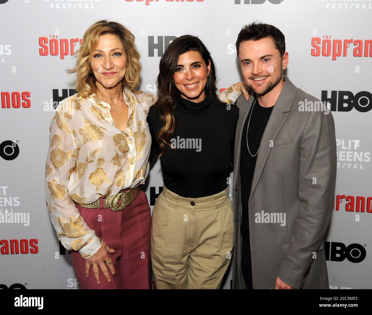 (L-R) Edie Falco, Jamie-Lynn Sigler and Robert Iler arriving at the ...