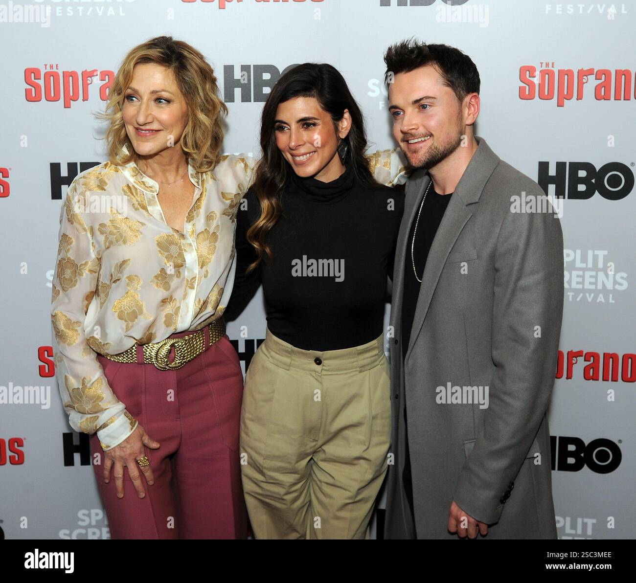 (L-R) Edie Falco, Jamie-Lynn Sigler and Robert Iler arriving at the ...