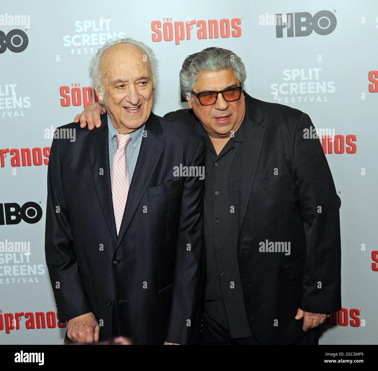 Jerry Adler (R) and Vincent Pastore arriving at the 'The Sopranos' 20th Anniversary Panel ...