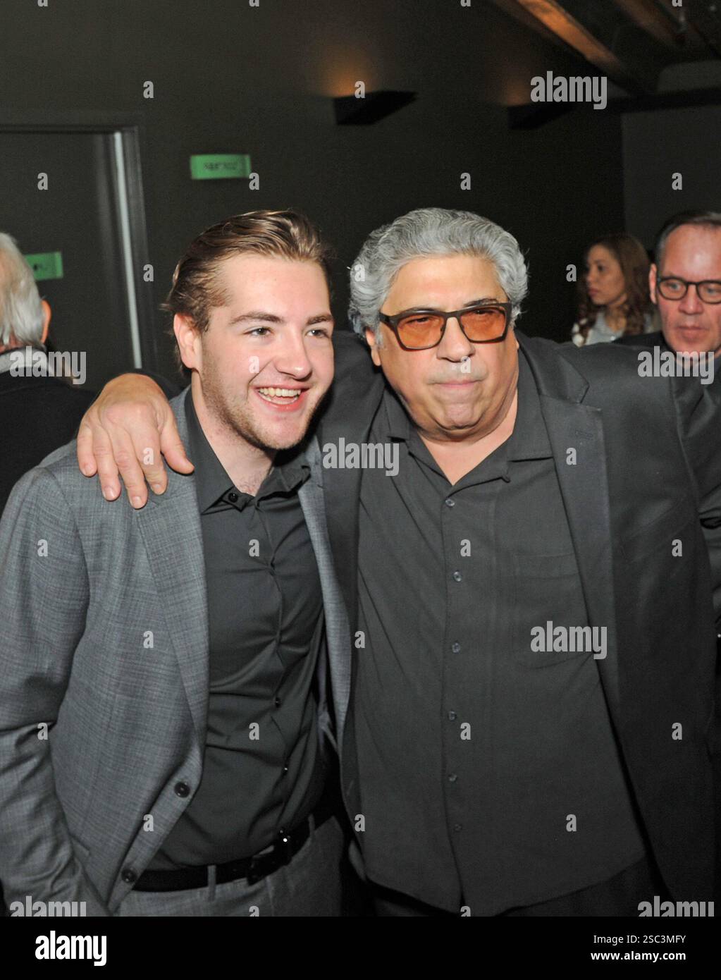Michael Gandolfini and Vincent Pastore arriving at the 'The Sopranos' 20th Anniversary Panel ...