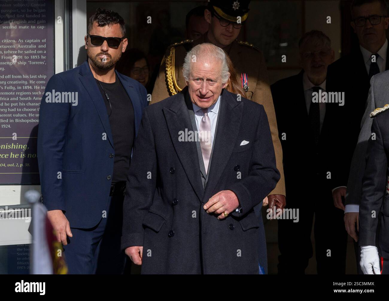 London, UK. 5th Feb, 2025. King Charles III visits the Polish Social and Cultural Association in ...