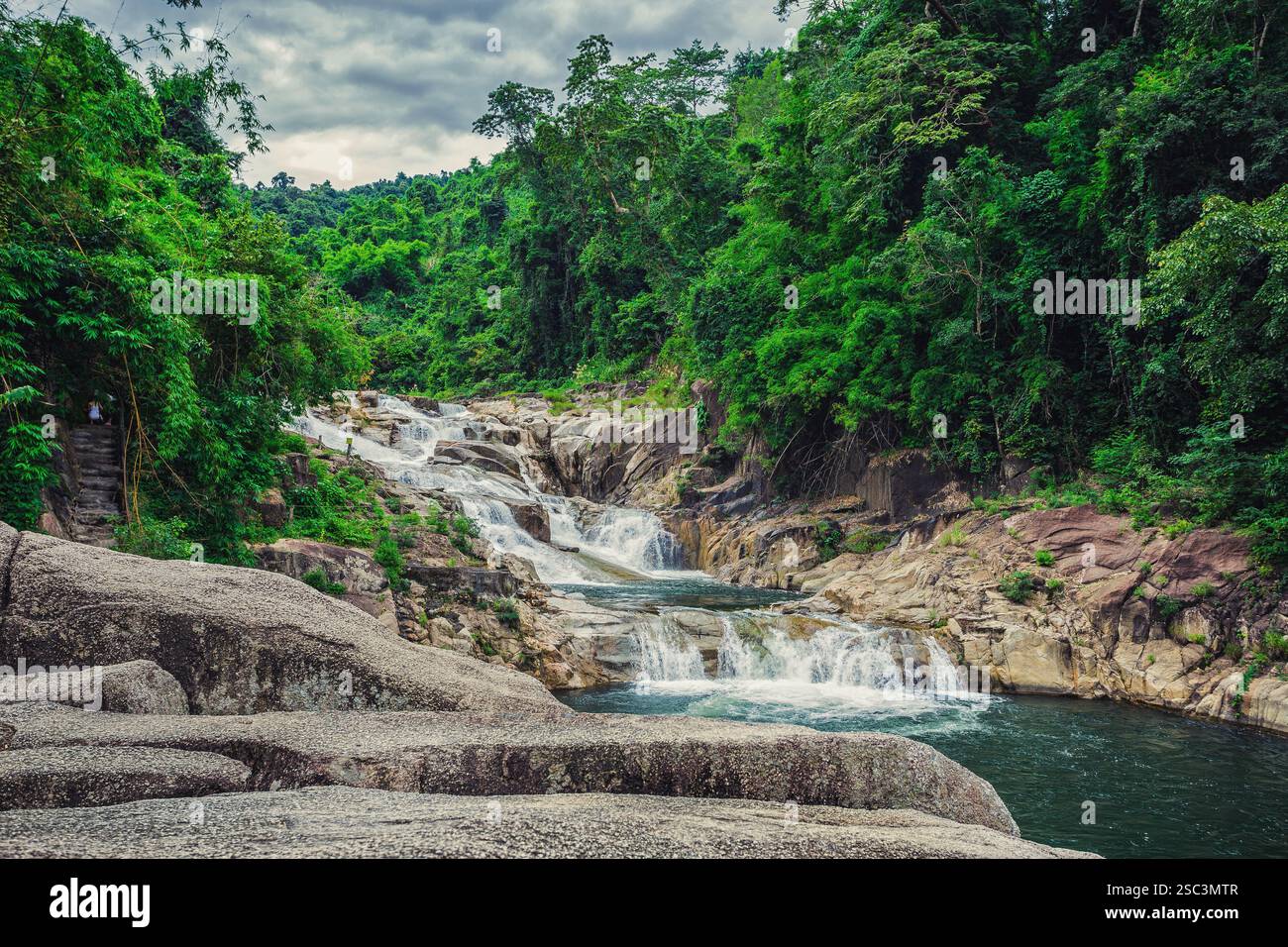 surroundings and landmarks of Yang Bay waterfall in Vietnam Stock Photo ...