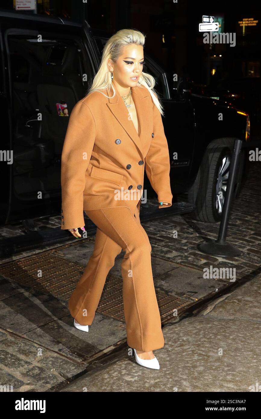 Singer Rita Ora arrives at a downtown hotel on January 16 2019 in New ...