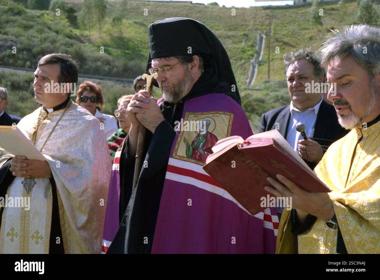 Los Angeles, CA, USA, approx. 1996. Christian Orthodox clergy, with ...
