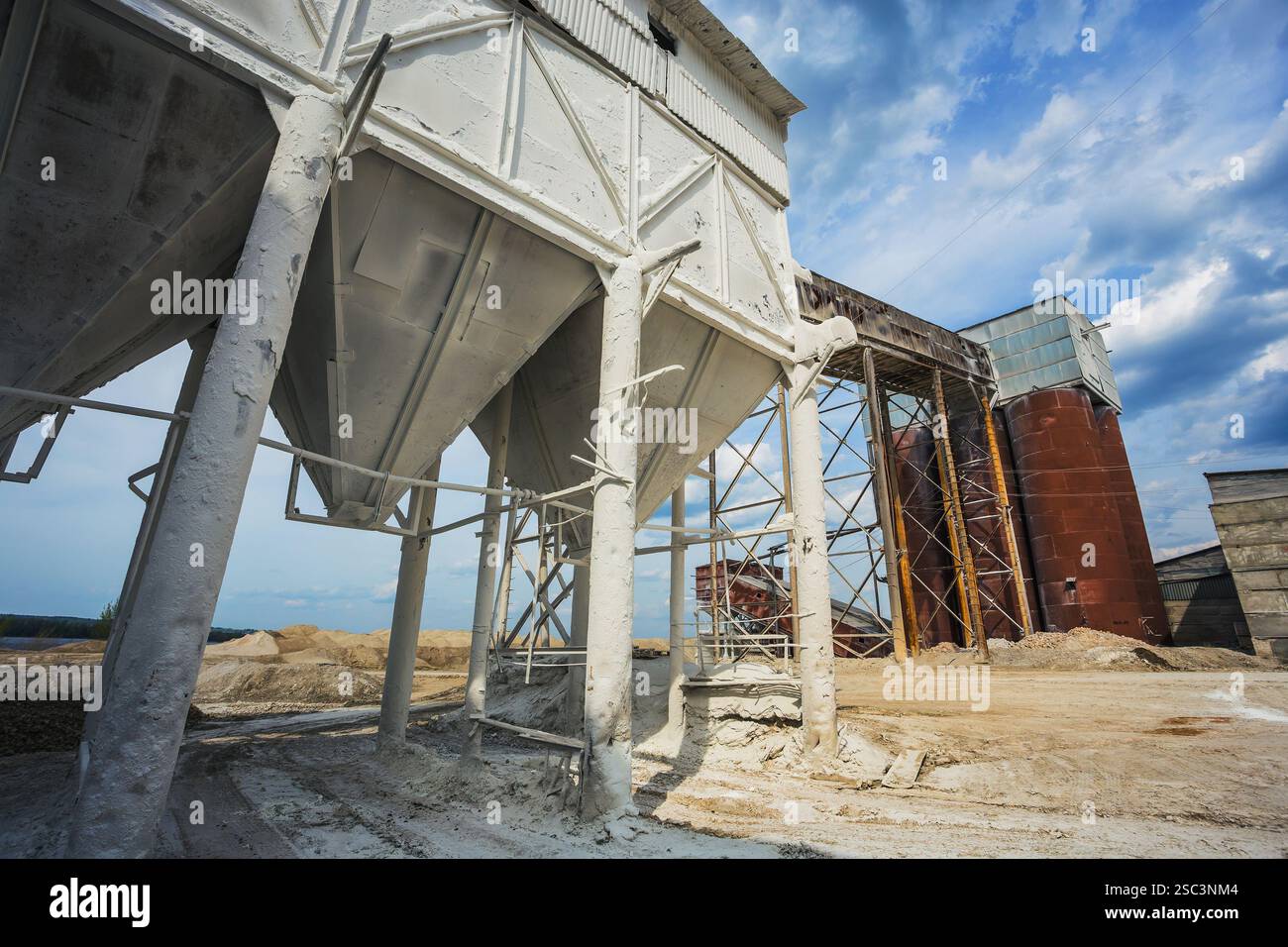 industrial container at the plant for the production of building ...