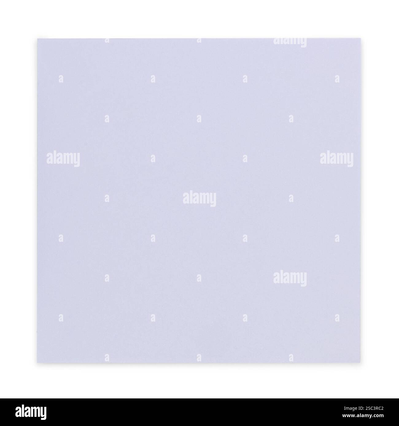 Top view of closed front side from square white envelope. Isolated on a ...