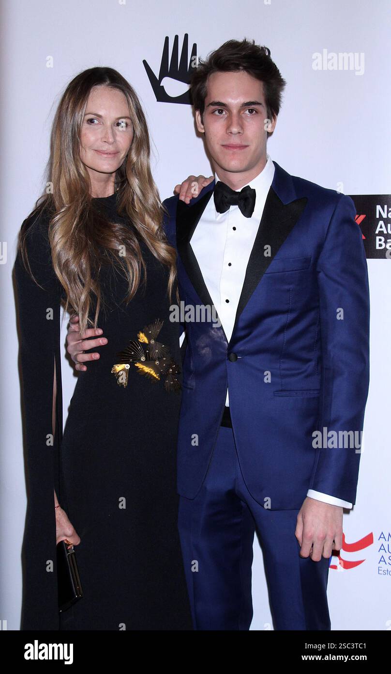 Elle Macpherson and her son Flynn Busson arriving at the 2019 American ...