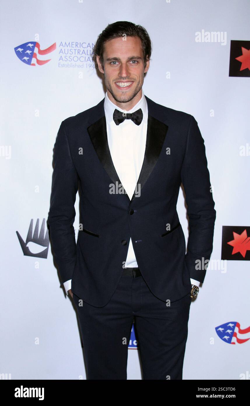 Jordan Stenmark arriving at the 2019 American Australian Arts Awards at ...