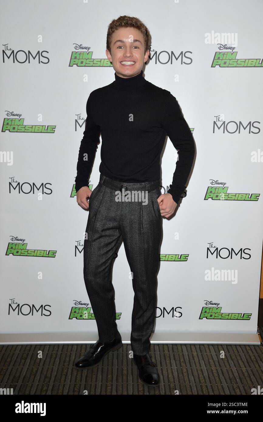 Sean Giambrone attending The MOMS and Disney Mamarazzi event for 'Kim ...