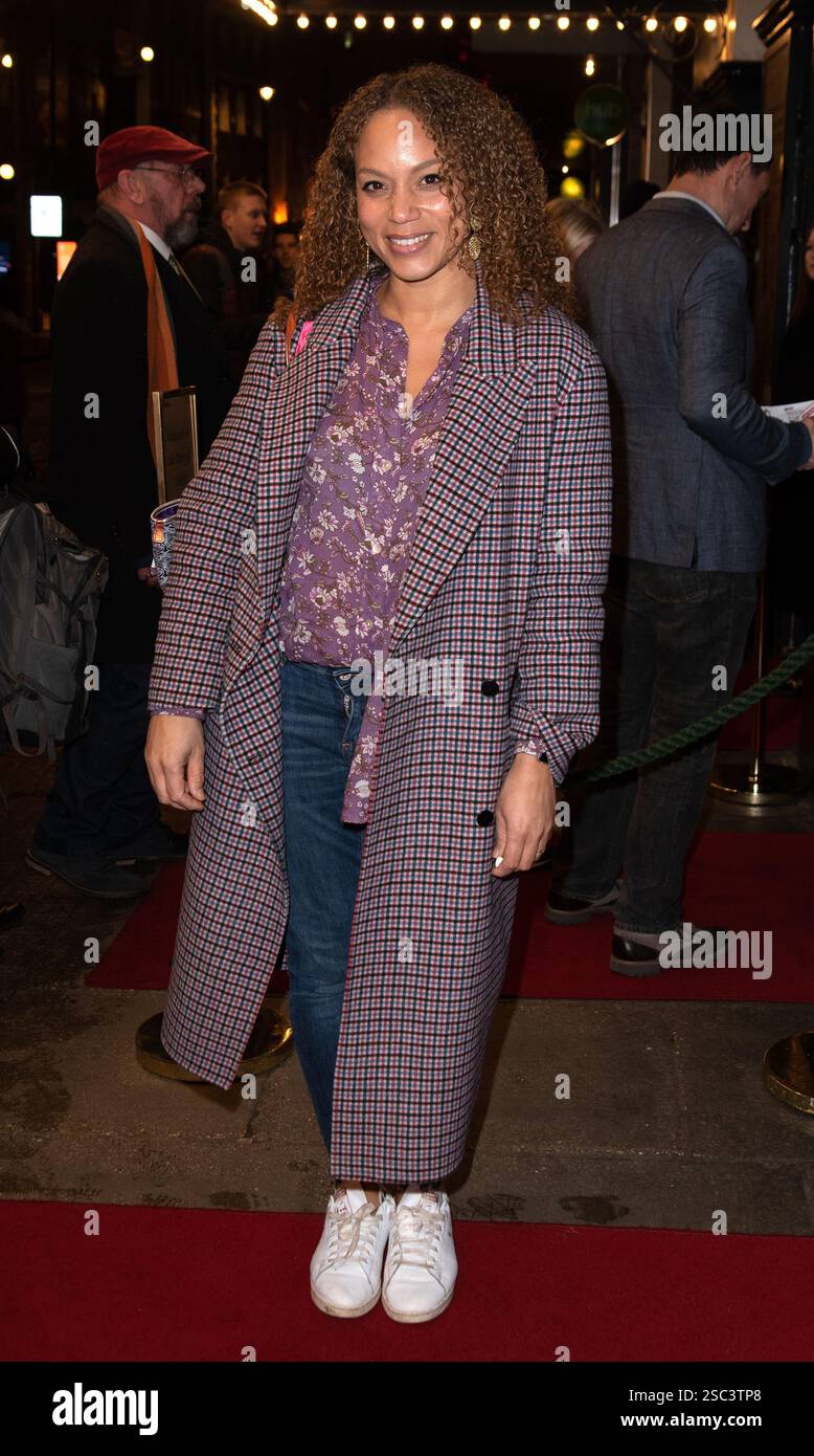 Angela Griffin attends the 'Home, I'm Darling' Press Night at the Duke ...