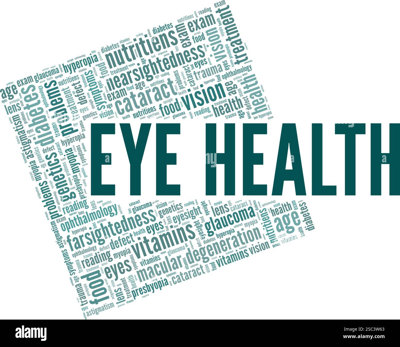 Eye Health word cloud conceptual design isolated on white background ...