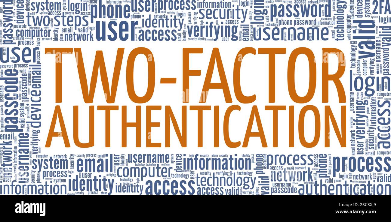 Two-Factor Authentication word cloud conceptual design isolated on ...