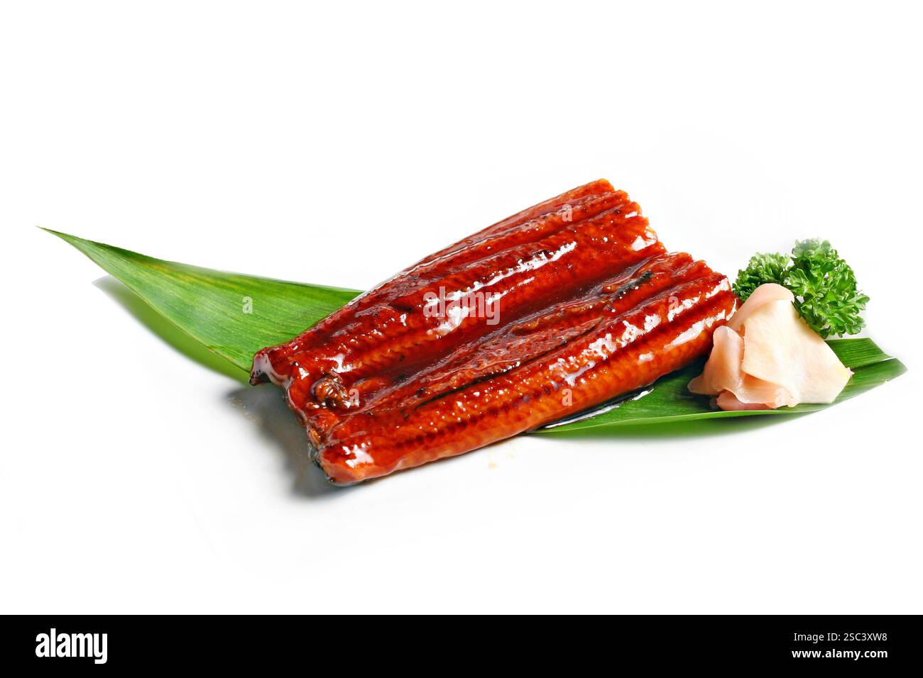 Unagi Kabayaki, Broiled Eel with sweet soy sauce Japanese foods style on white background Stock ...