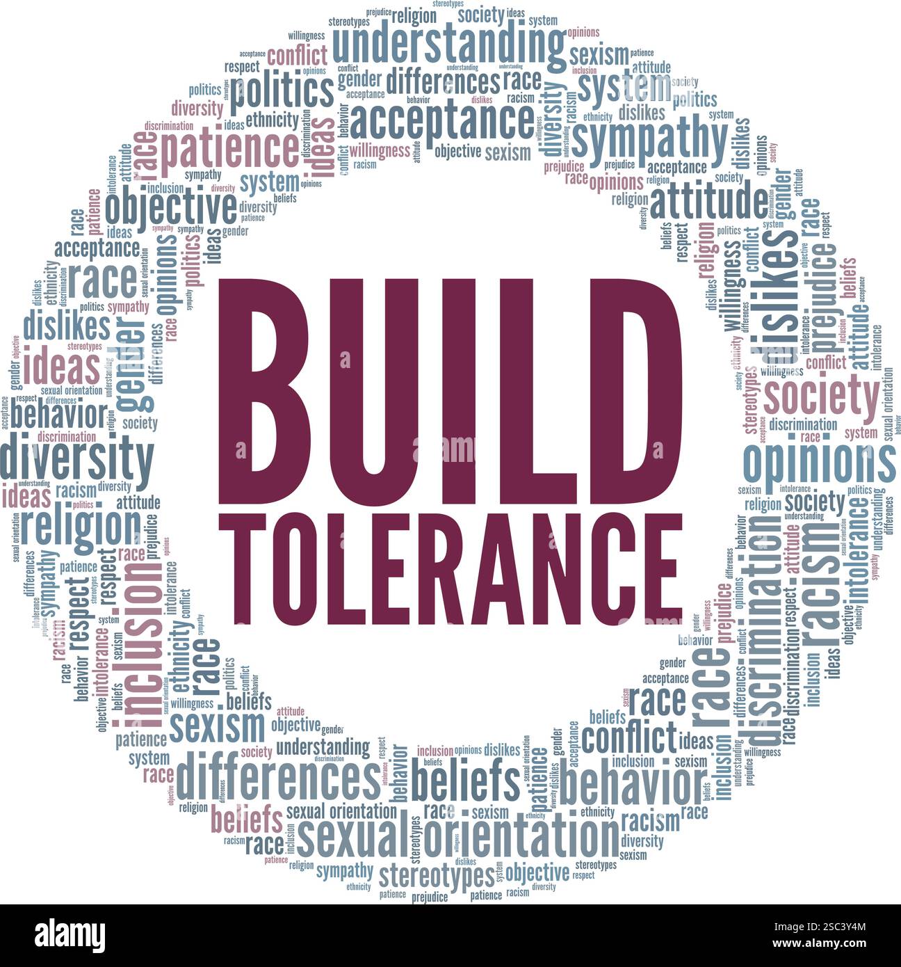 Build Tolerance word cloud conceptual design isolated on white ...