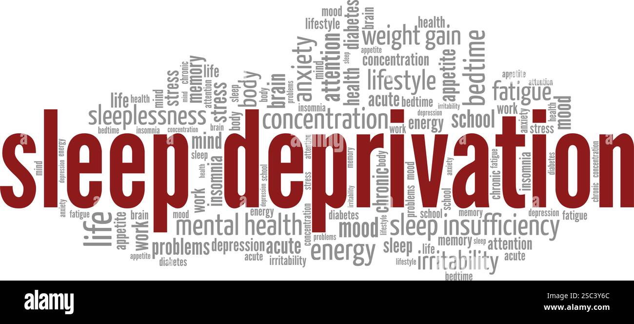 Sleep Deprivation word cloud conceptual design isolated on white ...