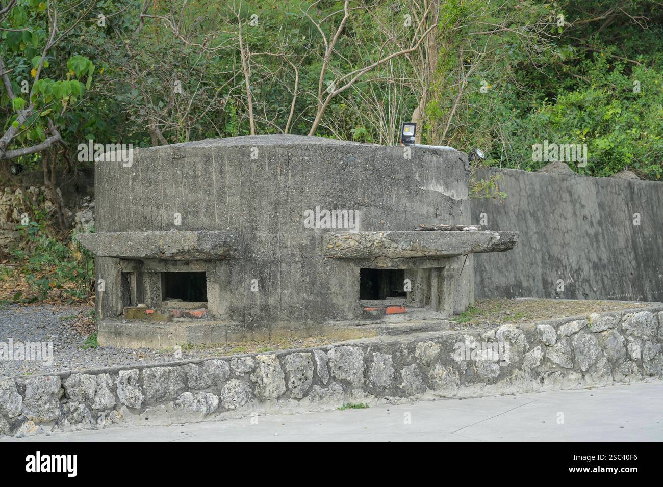Betonbunker am Cihou Fort, Cijin Insel, Kaohsiung, Taiwan *** Concrete ...