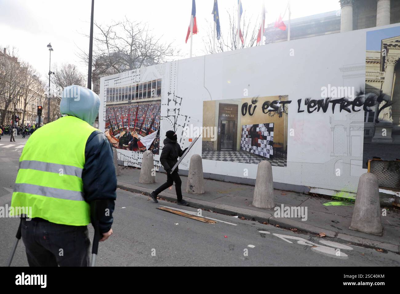 France, Paris 09/02/2019 Clashes erupted between the police and the ...