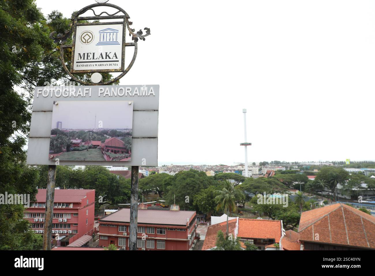 View from St. Paul's Hill towards the Taming Sari Tower, a 24-story ...