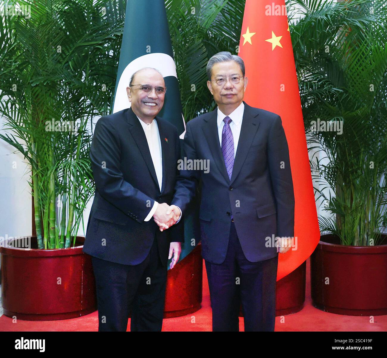 Beijing, China. 5th Feb, 2025. Zhao Leji, chairman of the National ...