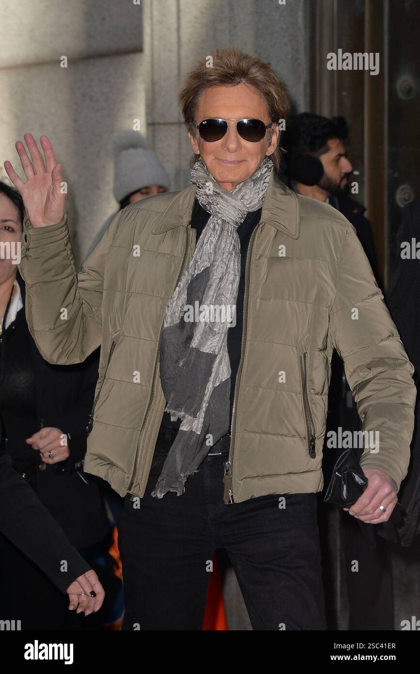 Barry Manilow leaving the Michael Kors fashion show at Cipriani Wall Street on February 13, 2019 ...