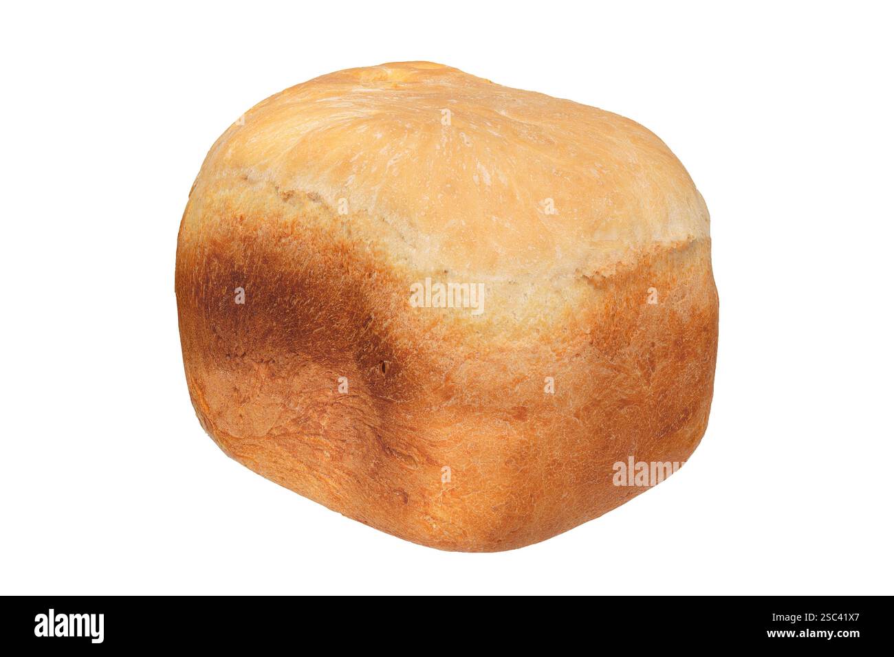 Large loaf of bread isolated on white Stock Photo - Alamy