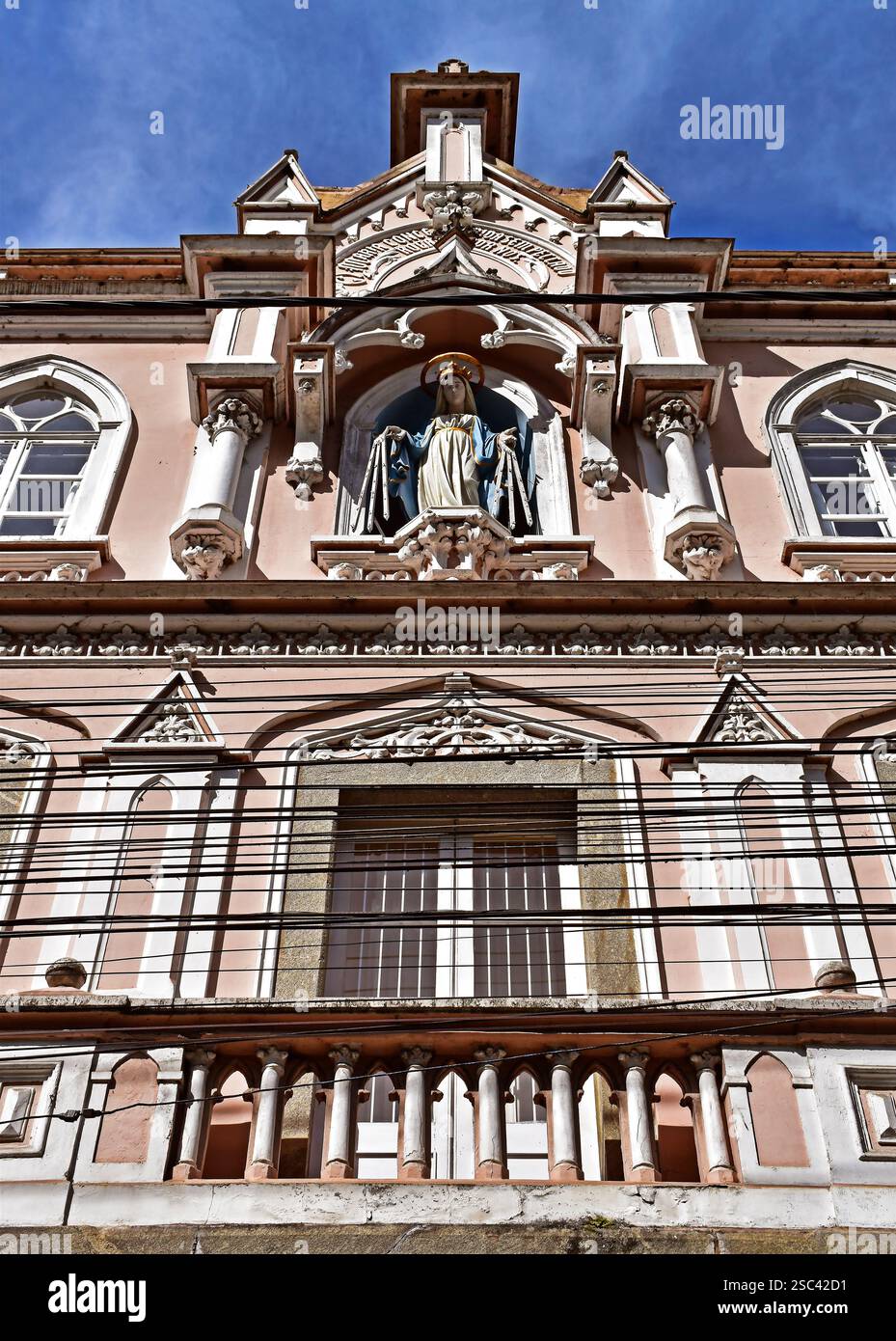 Ancient facade with balcony in Petropolis, Rio de Janeiro, Brazil Stock ...