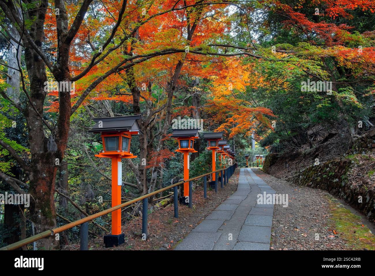 Kyoto, Japan - November 16 2024: Kuramadera in a beautiful autumn ...
