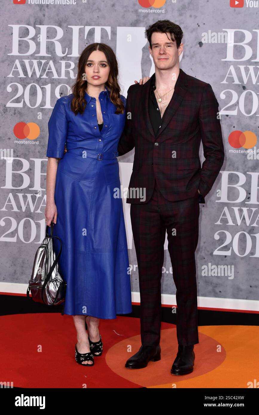 Aimee Lee Wood and Connor Swindells attends The BRIT Awards 2019 at The ...