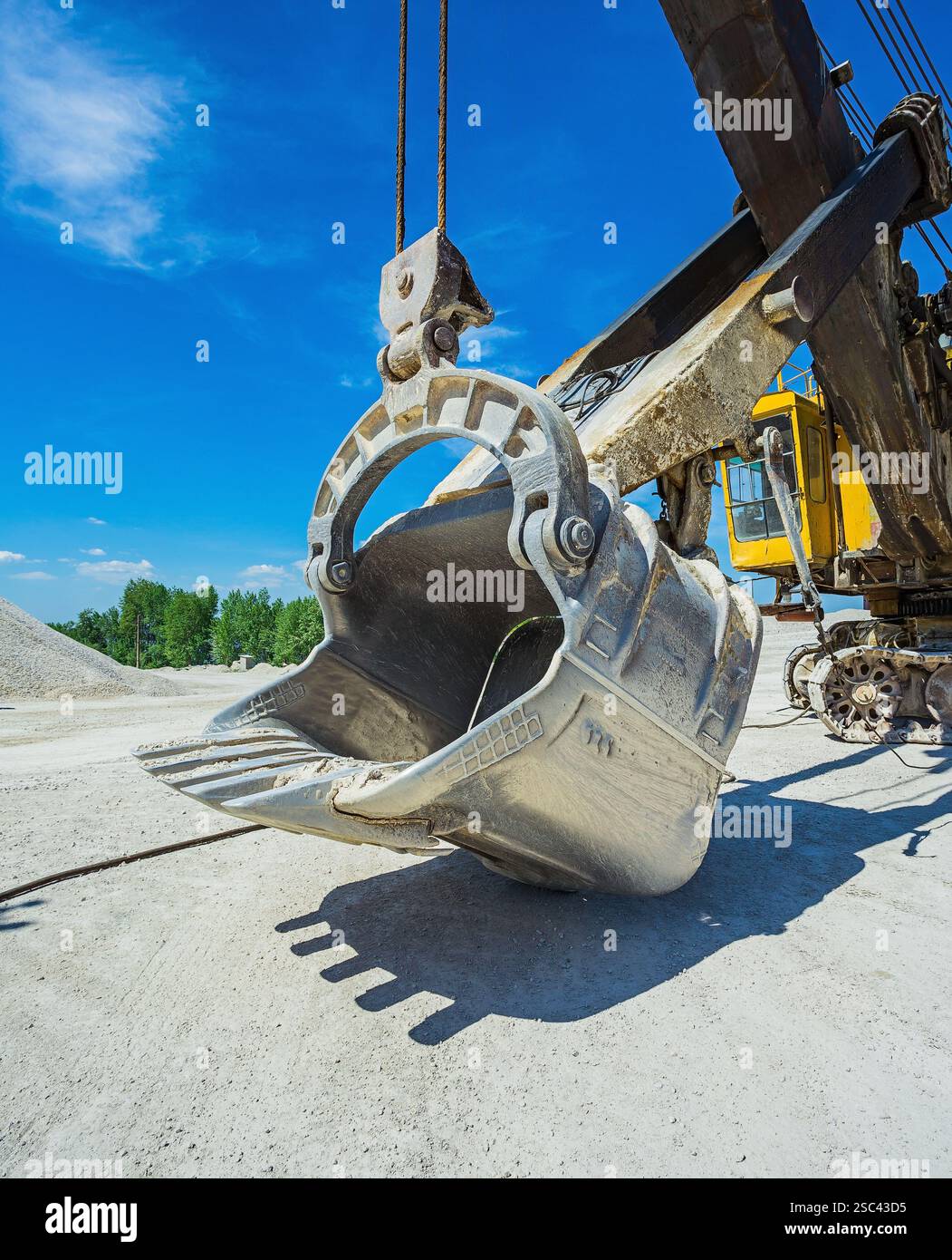 Career excavator for mining of limestone and gravel Stock Photo - Alamy