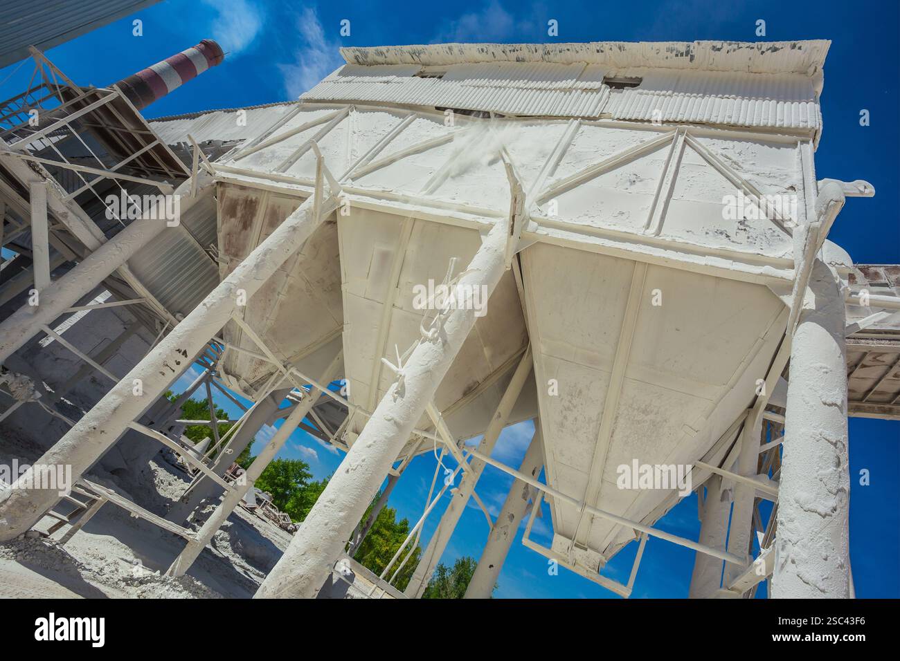 industrial container at the plant for the production of building ...