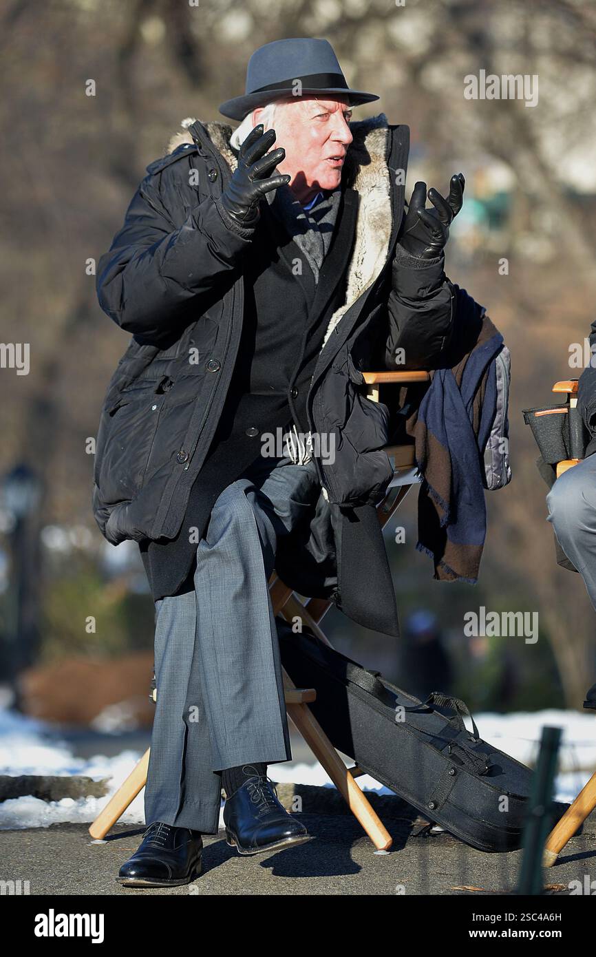 Donald Sutherland was seen on location in Central Park filming the ...